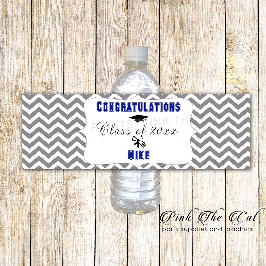 Graduation Party Decorations, Graduation Water Bottle Wraps, Graduation ...
