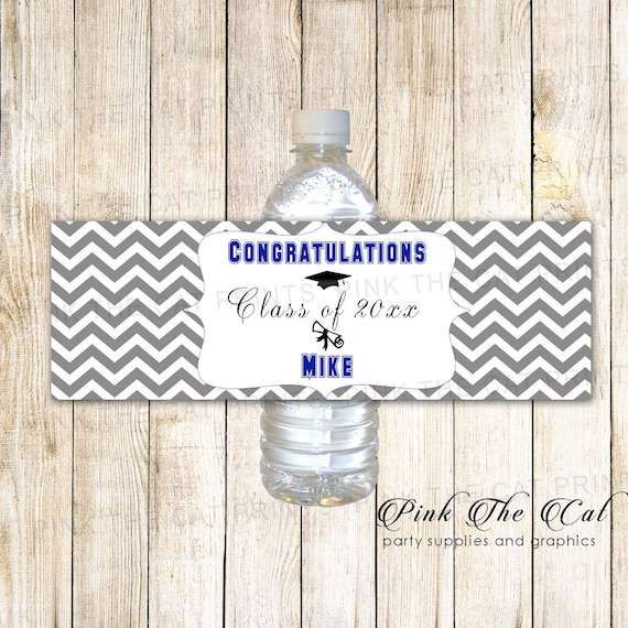 Graduation party decorations graduation water bottle wraps | Etsy
