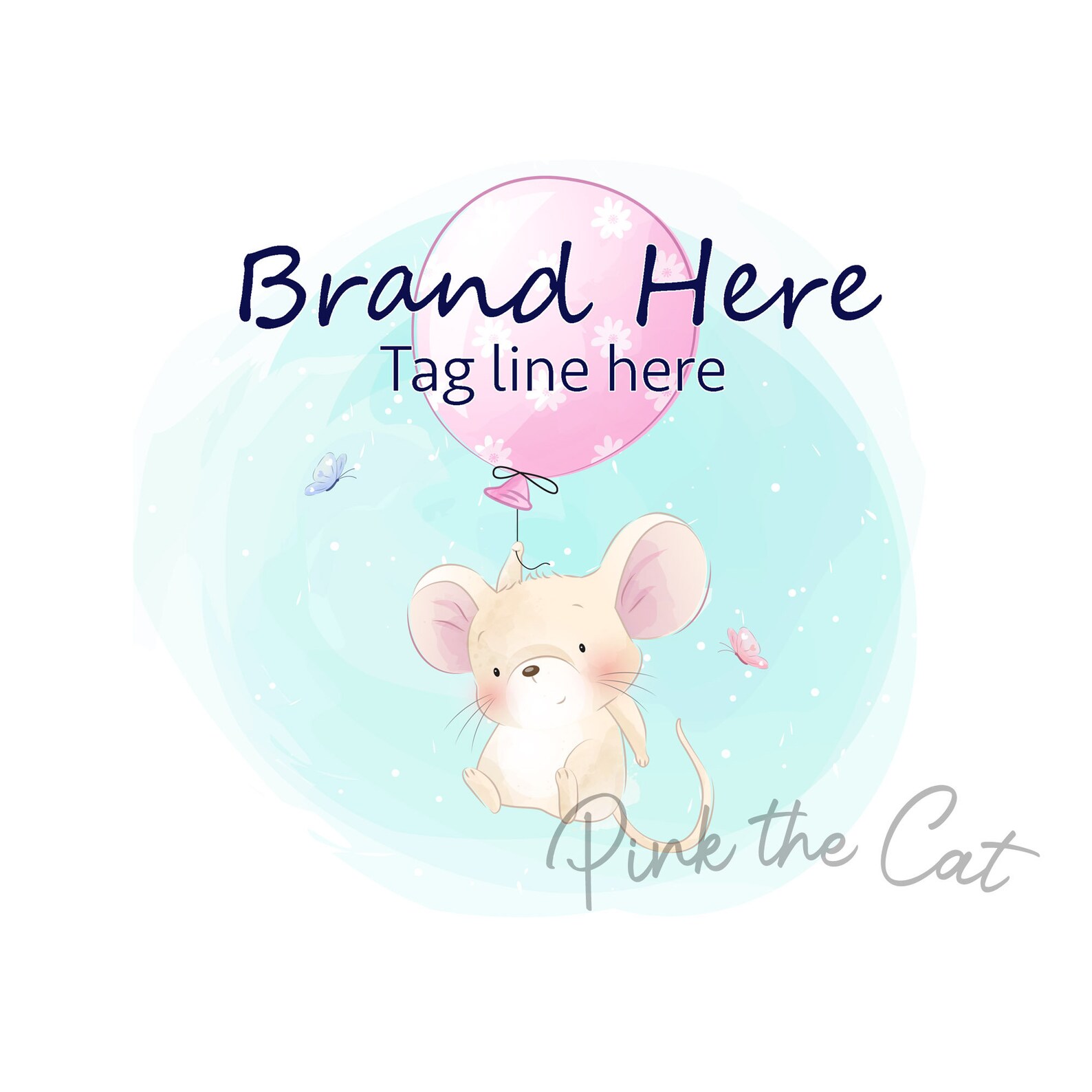 Mouse Business Logo Little Mouse Logo Watercolor Mouse Logo - Etsy
