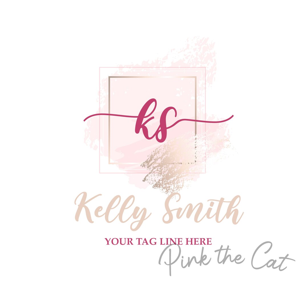 Signature Business Logo, Signature Watercolor Logo Watercolor, Monogram ...