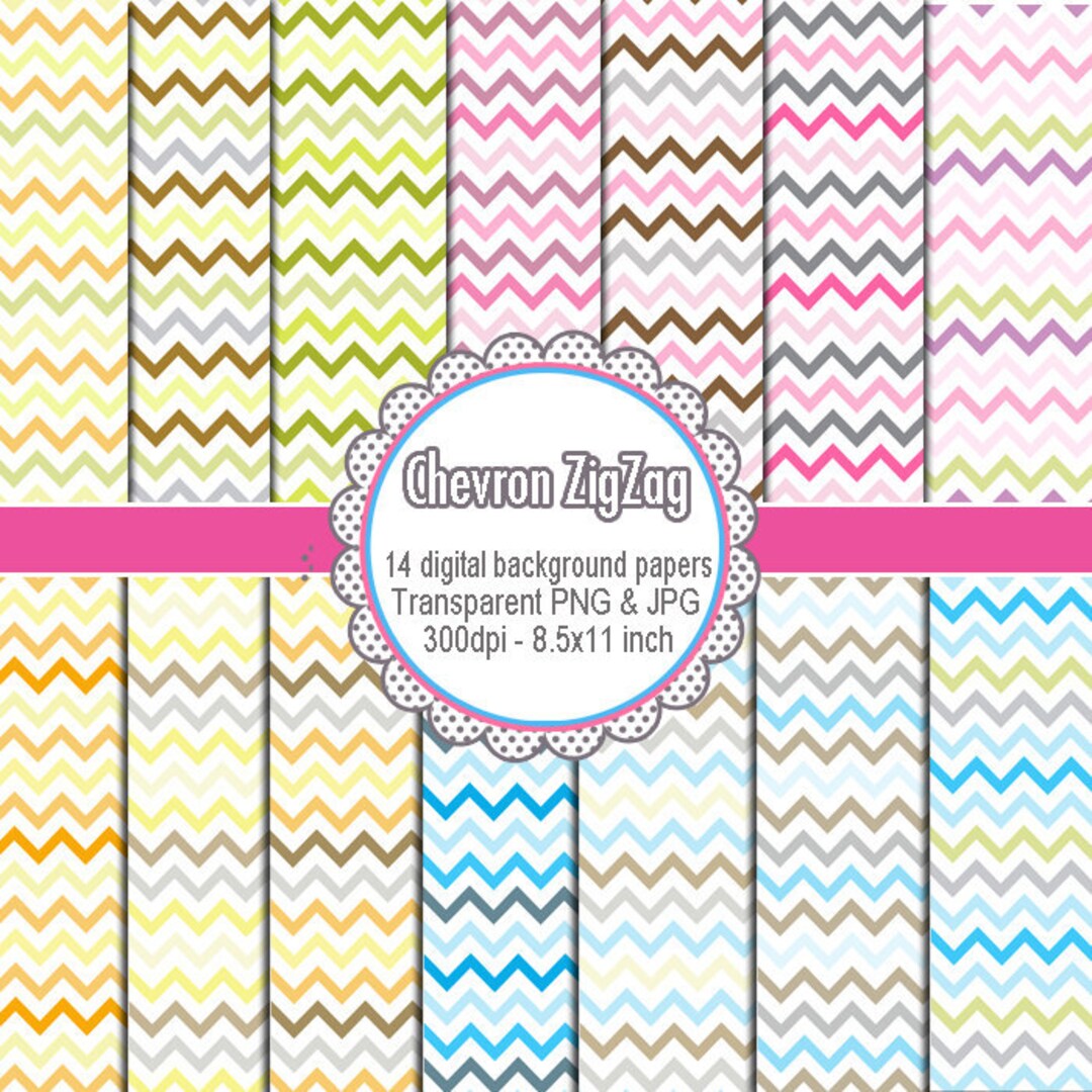 Chevron Clipart - Printable Craft Paper Scrapbook Graphic Design ...
