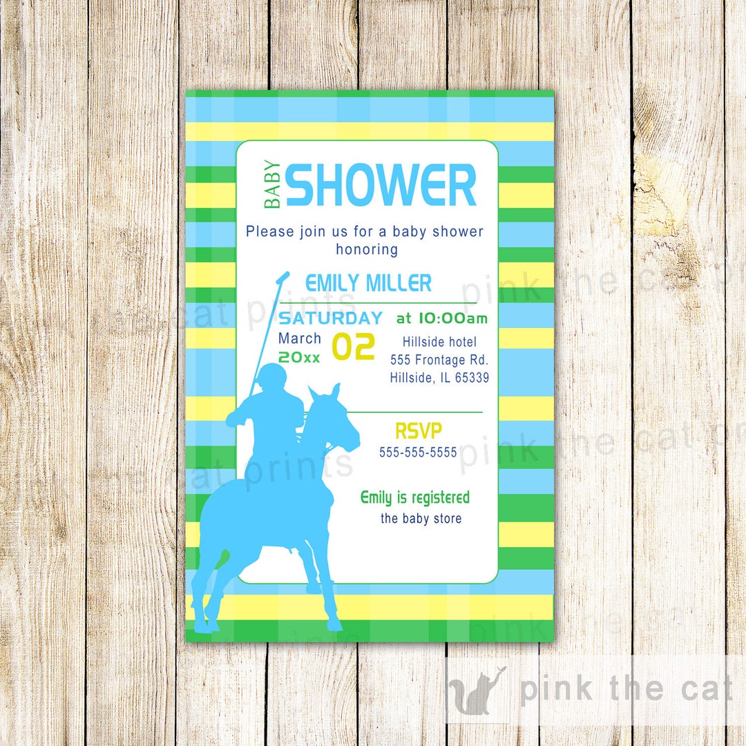 Polo Invitation - Polo Birthday Invitation Boy Polo Party Invitation ...