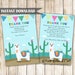 Alpaca Thank You Cards, Llama Baby Shower Thank You Notes, Llama ...