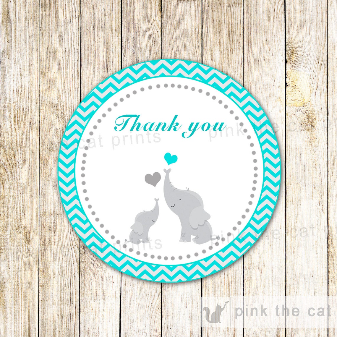 Elephant Label Elephant Gift Favor Tag Elephant Thank You - Etsy