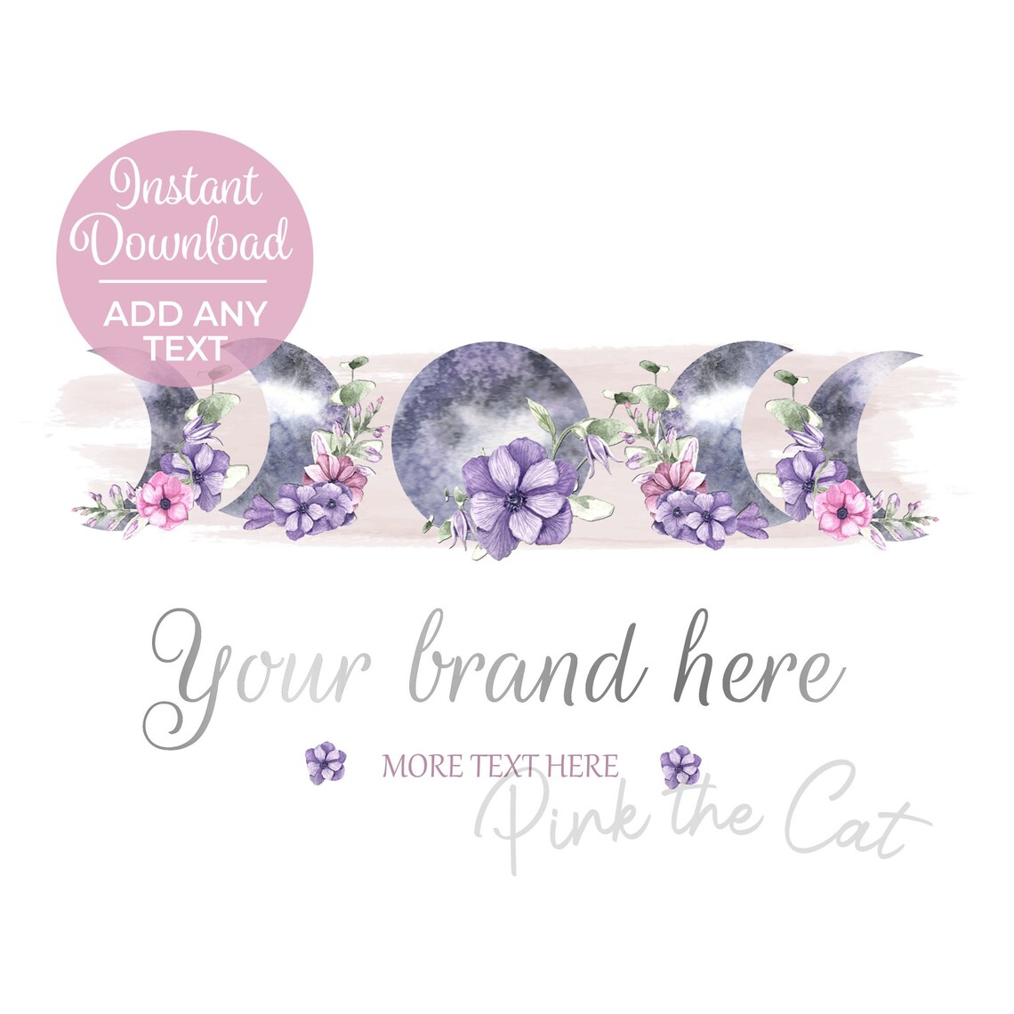 Moon Phases Logo Png for Your Etsy Shop or Any Website or - Etsy