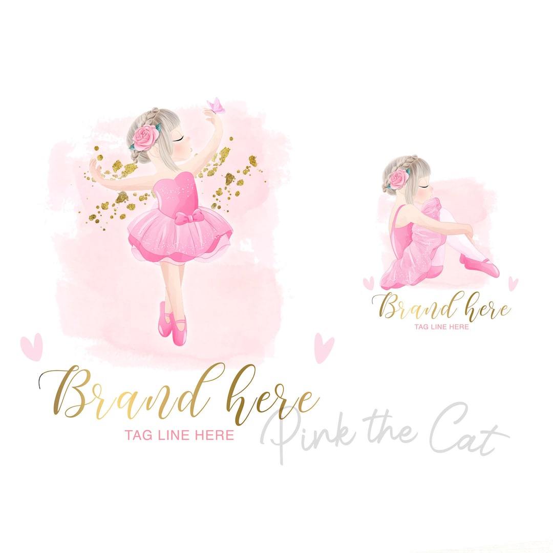 Ballerina Logo Png for Your Etsy Shop or Any Website or Business, Pink ...