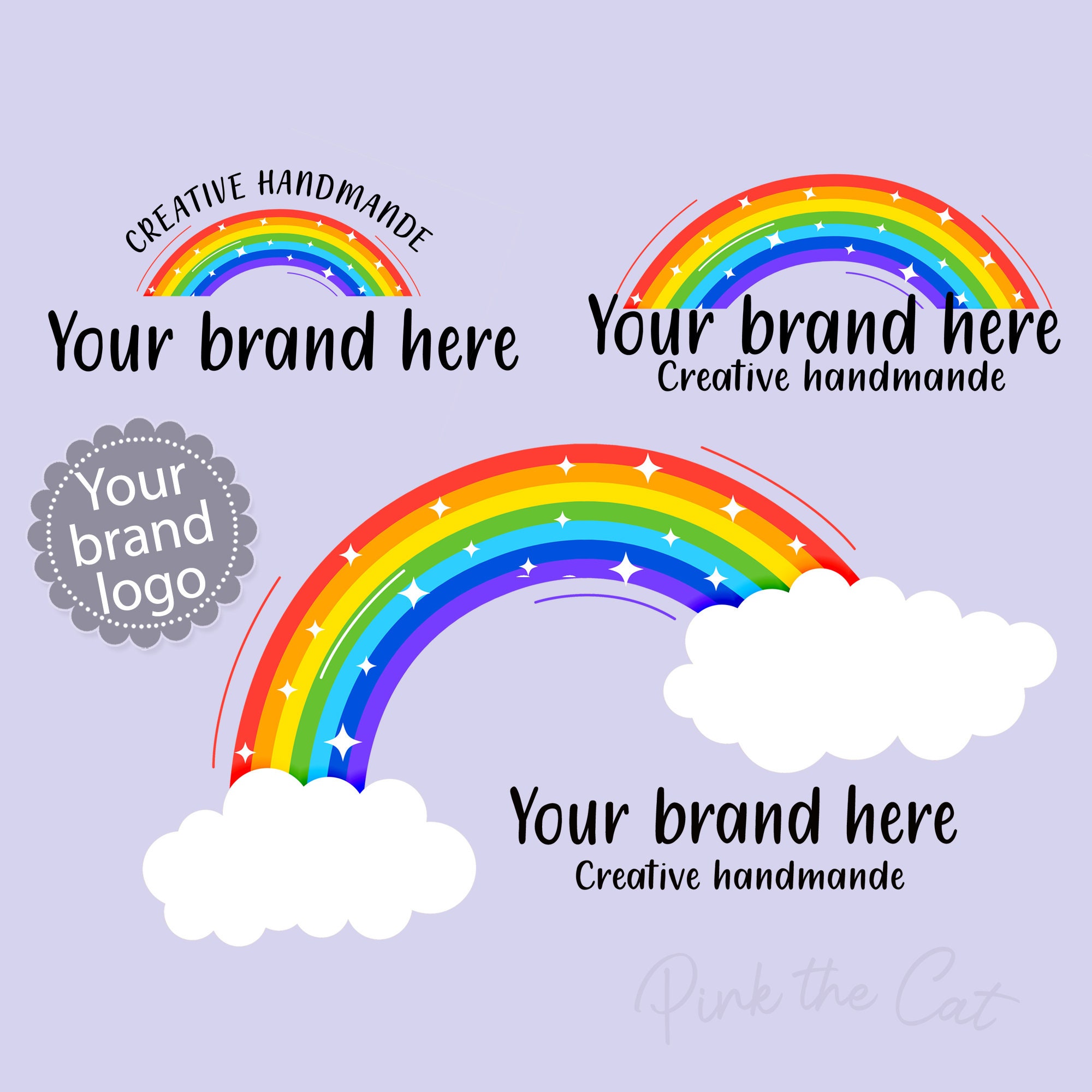Rainbow Business Logo, Rainbow Logo, Rainbow Boutique Logo, Rainbow ...