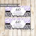 Adult Birthday Candy Bar Wrapper Any Age, Black Lavender Animal Print ...