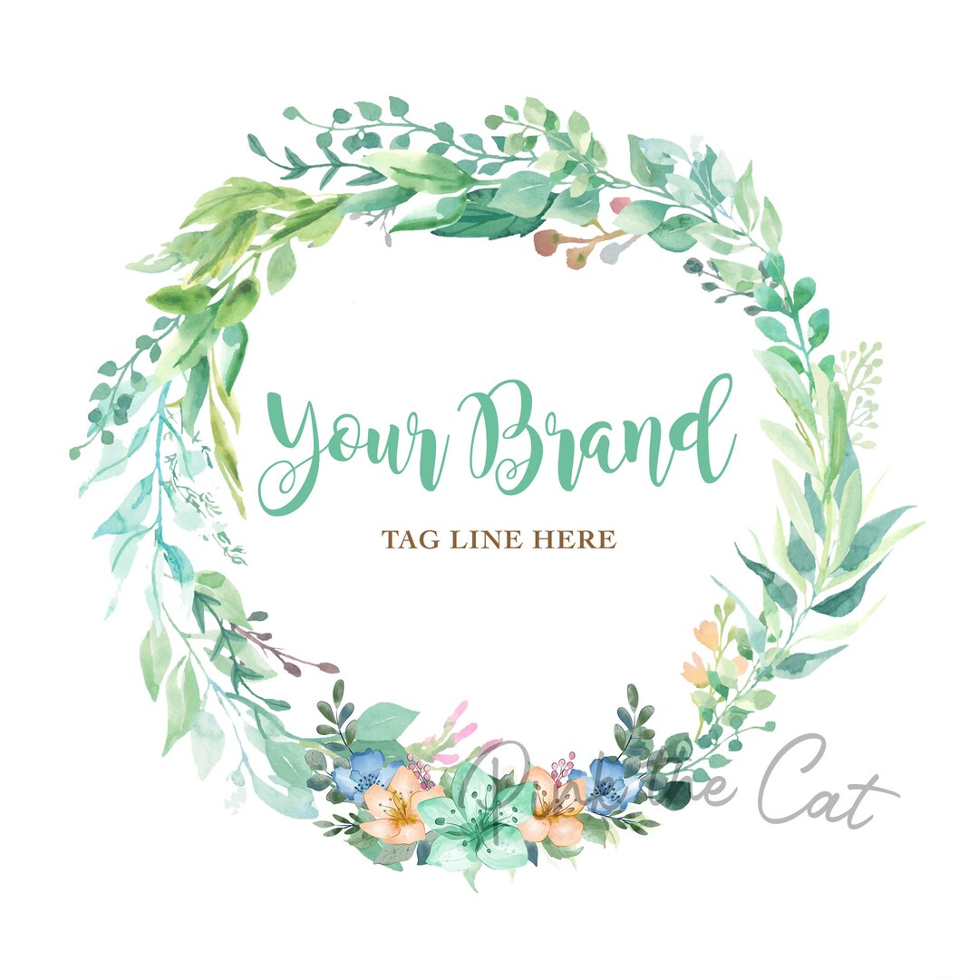 Greenery Logo for Your Etsy Shop or Any Website or Handmade Business ...