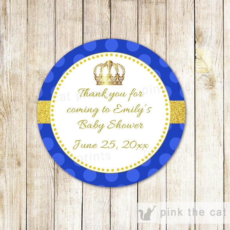 Prince Gift Favor Label or Prince Favor Tag Prince Birthday Label ...