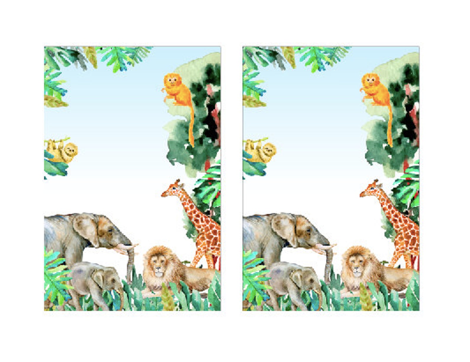 Jungle Invitation Safari Invitation Zoo Birthday Invitation - Etsy