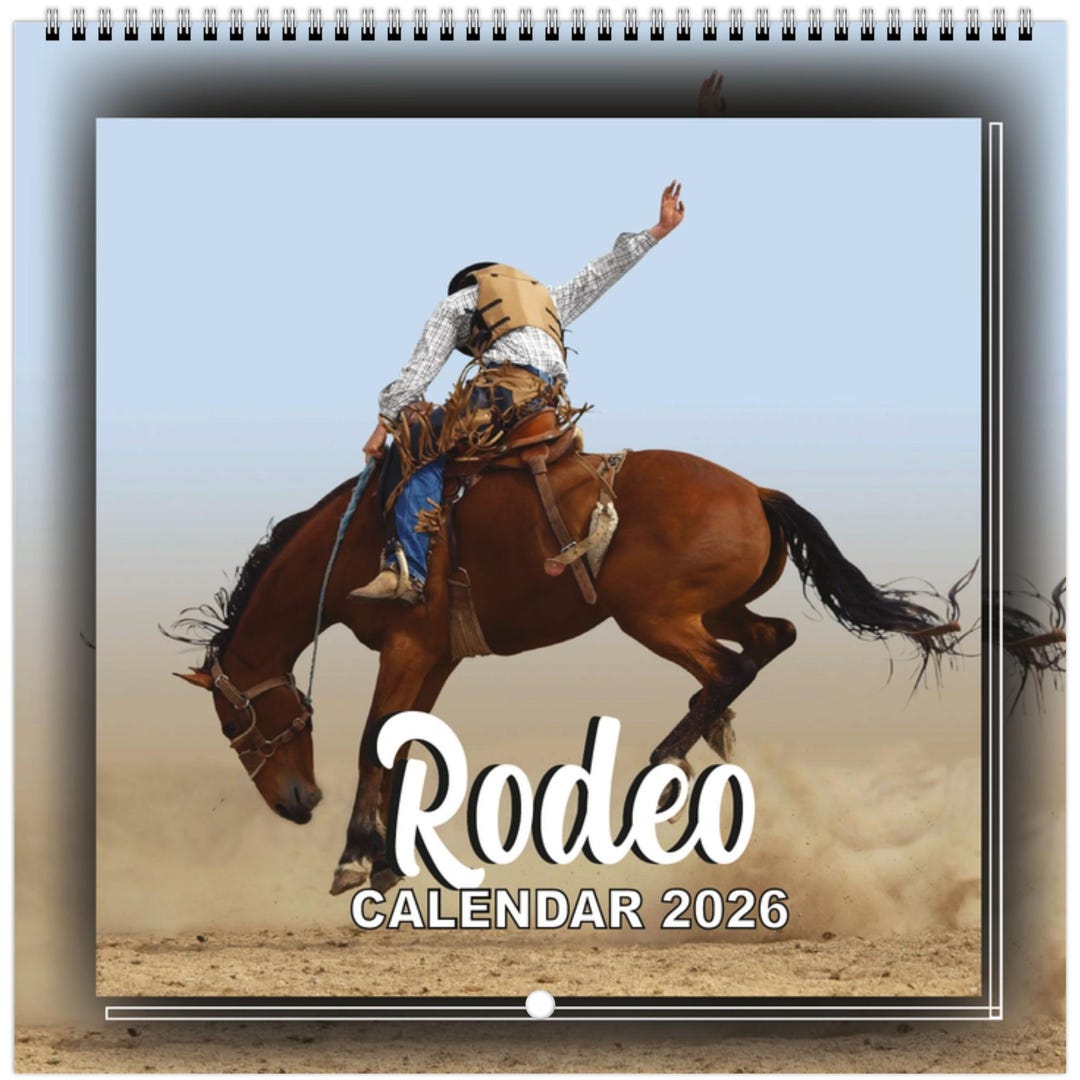 Rodeo Wall Calendar 2026: Cowboy Legends, Western Art (8.5 Inch) - Etsy ...