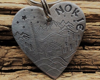 Custom Dog Tag Extra Large Dog Tag Heart Dog Tag - Etsy