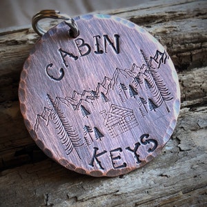 Cabin Keys, Keychain for Cabin, Cottage Keychain, Gift for Second Home ...