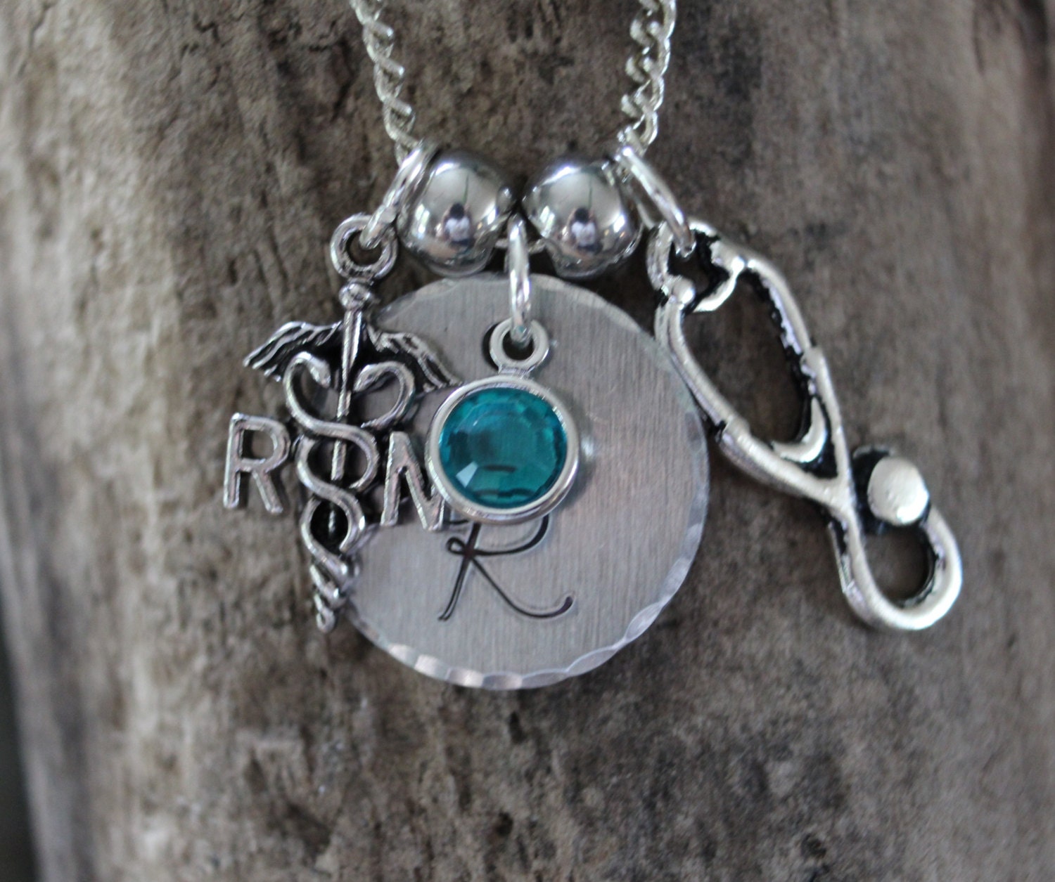 RN, LPN, Nurse Personalized Necklace, Hand Stamped Nurse Jewelry, Nurse ...