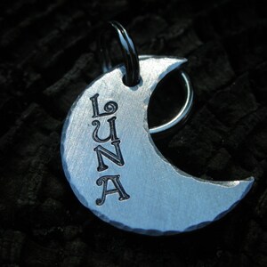 Custom Handstamped Dog/pet ID Tag-the Luna - Etsy