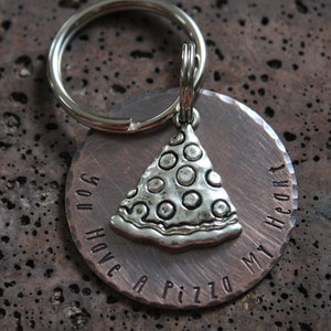 You Have a Pizza My Heart Keychain, Pizza Key Chain, Gift for Boyfriend ...