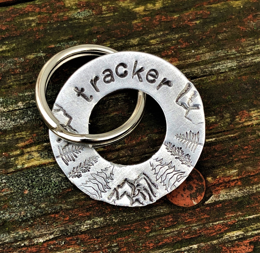 Dog Tags, Dog Tags for Dogs, Hand Stamped Dog Tag, Tracker Washer Tag ...
