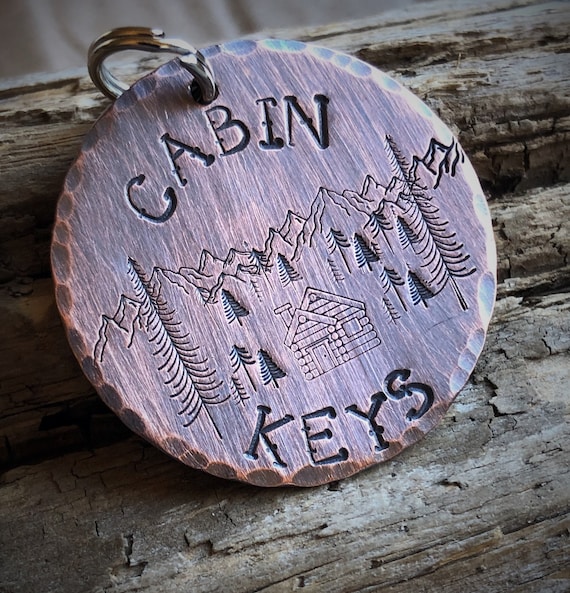Cabin Keys Keychain for Cabin Cottage Keychain Gift for - Etsy