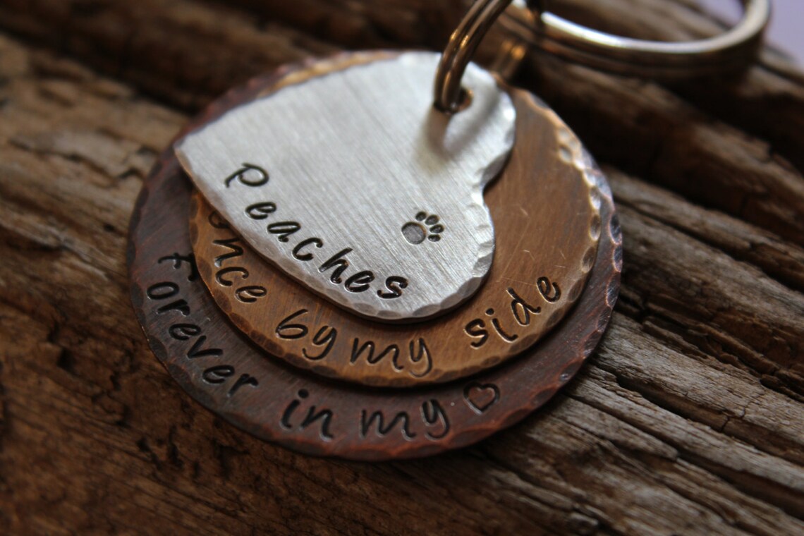 Pet Remembrance Pet Memorial Keychain Layered Dog - Etsy