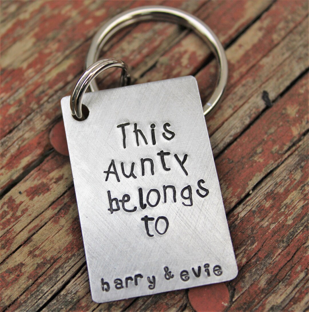 Custom Keychain for Aunt, Personalized Gift for Aunt, Keychain for ...