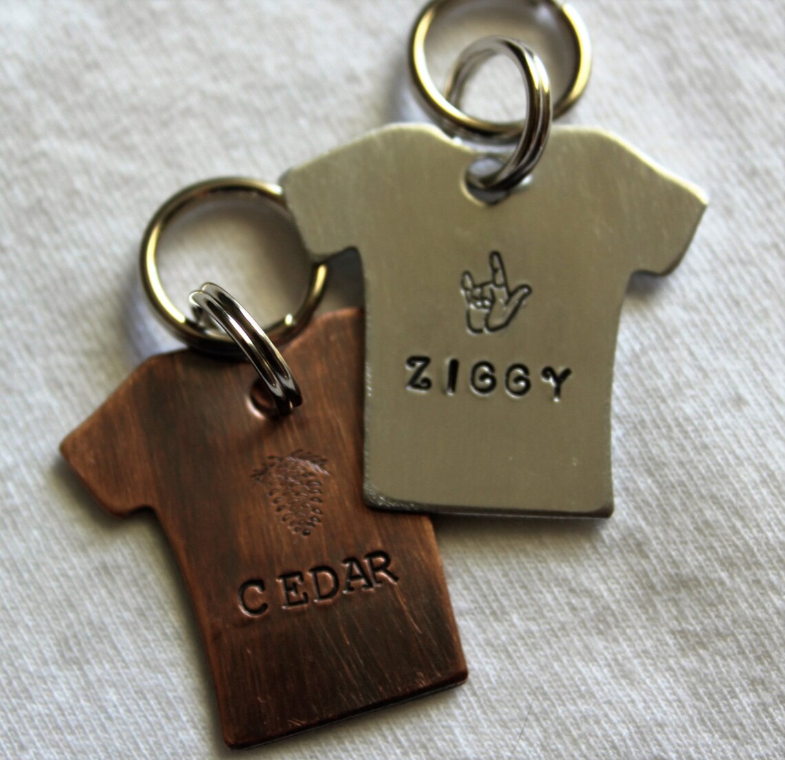 Custom Hand Stamped Dog ID Tag, Tee Shirt for Dogs Personalized Dog Tag ...