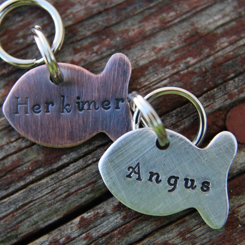 Custom Cat ID Tag-little Fish Cat Tag-tag for Kitty-hand | Etsy