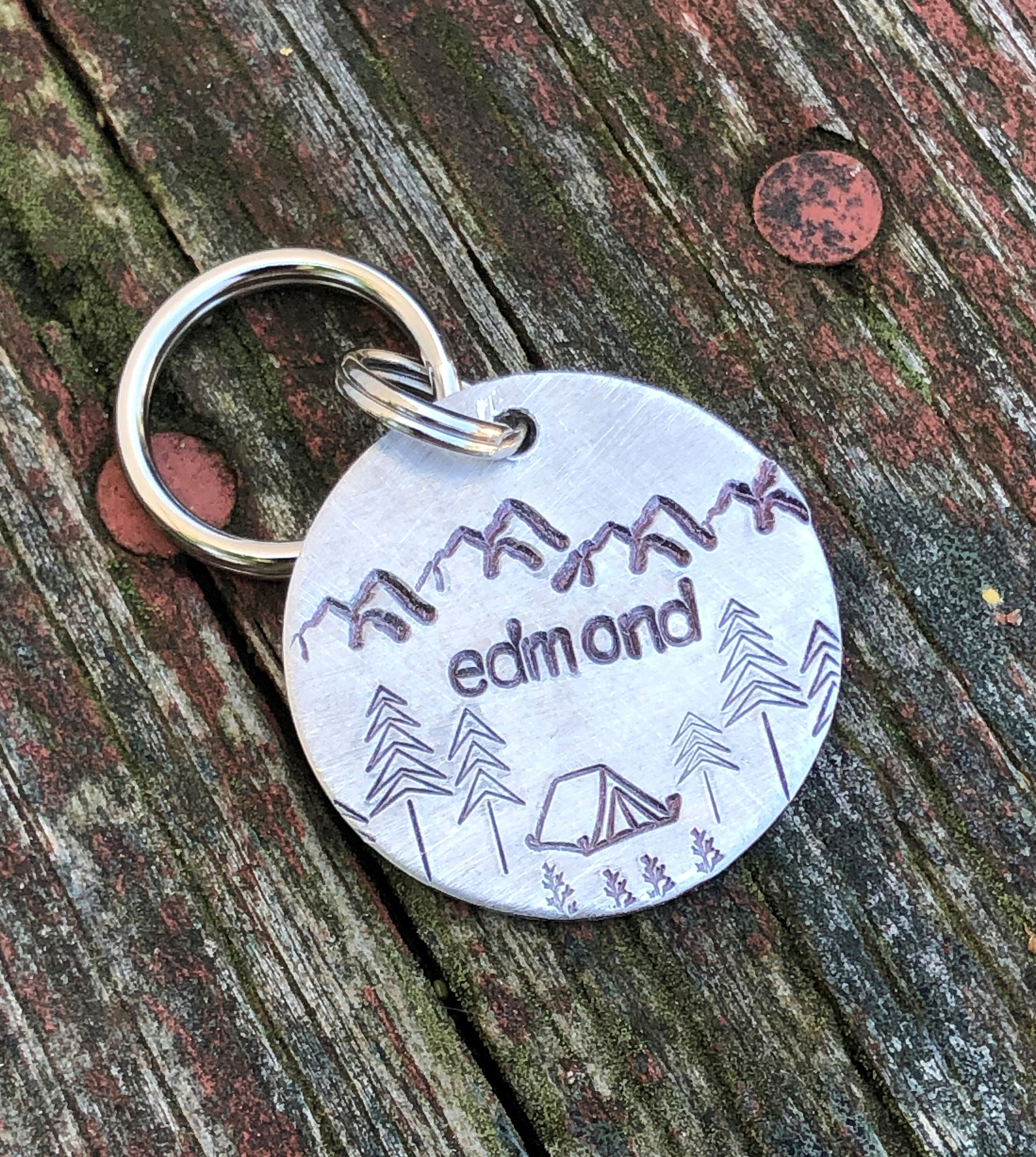 Camping Pet Tag Wilderness Tag Dog ID Tag Dog Tag With | Etsy