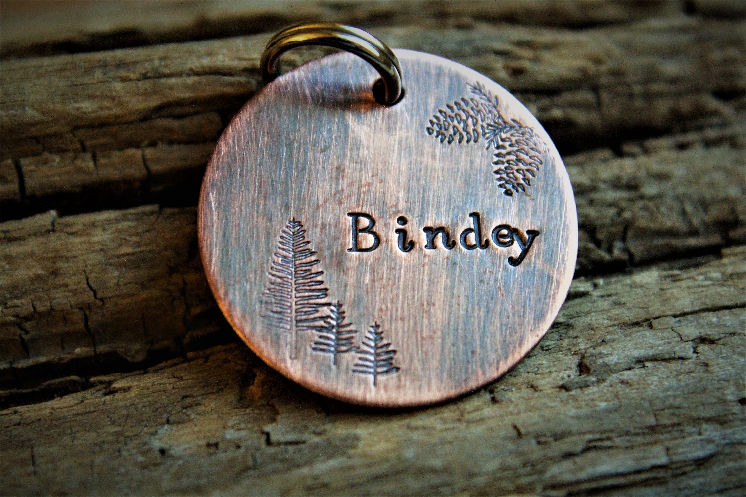 Custom ID Dog Tag the Bindey Hand Stamped Dog Tag Tag for - Etsy