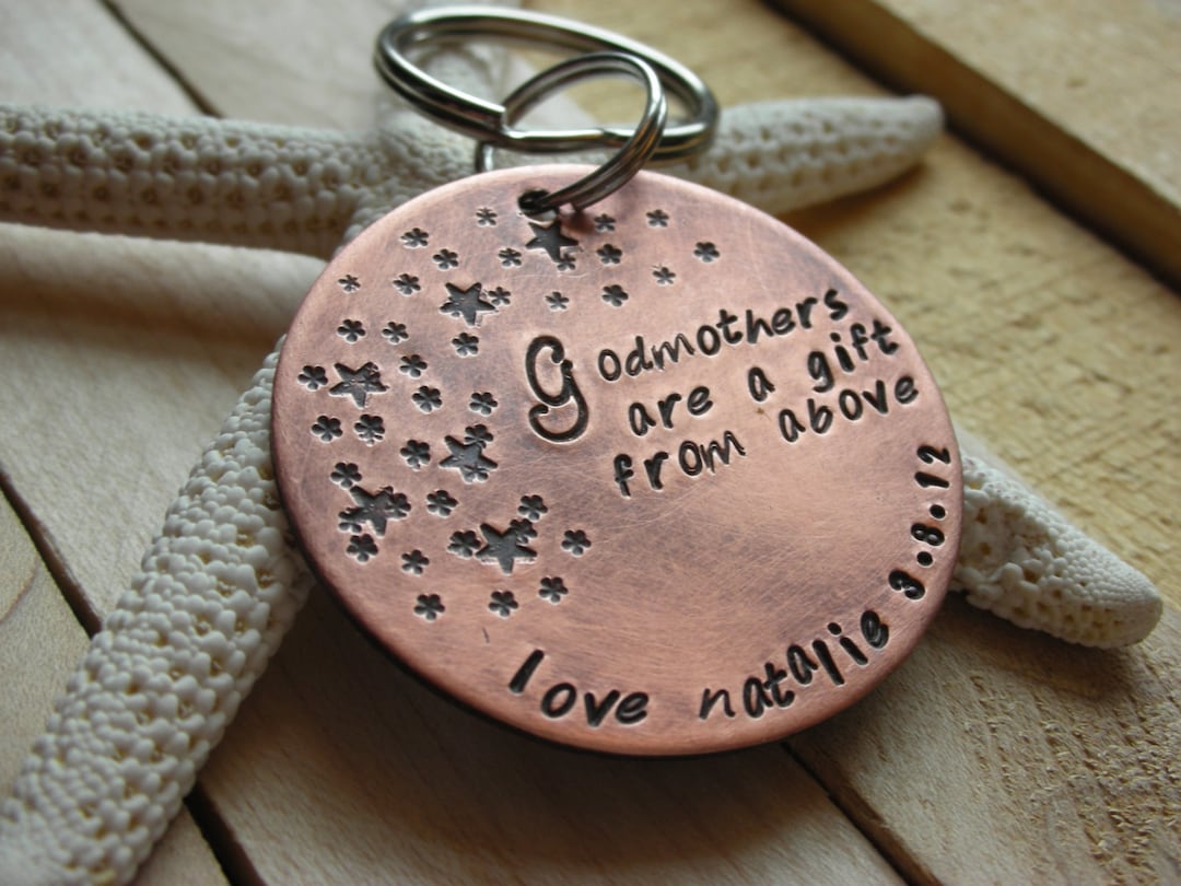 Godparent Keychain-- Gift for Godparents-gift for Godmother-gift for ...