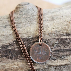 The Dad Necklace-mens Copper Chain-father's Day Gift-christmas Gift for ...
