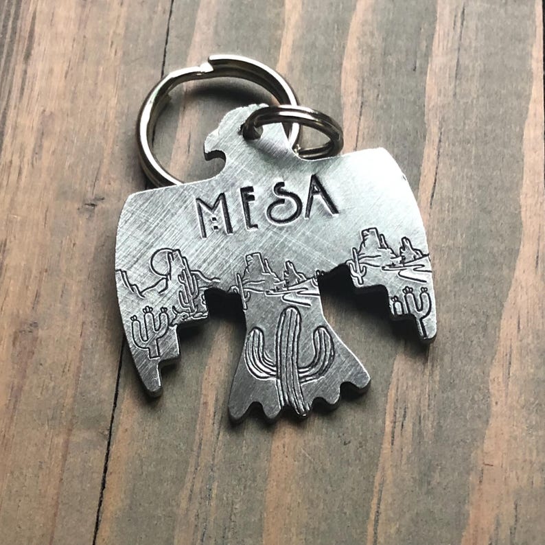 Thunderbird Dog Tag - Western Pet Tag - Dog Collar Tag - Hand Stamped ...