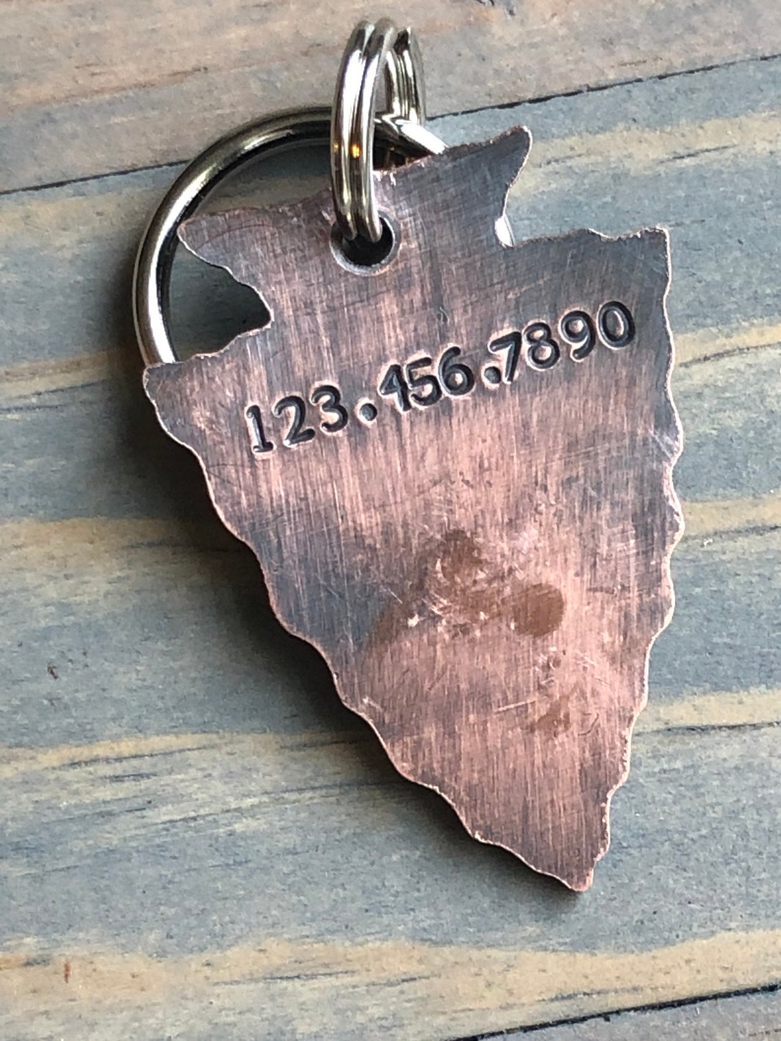 Custom Bigfoot Arrowhead Dog Tag Hand Stamped Pet ID | Etsy