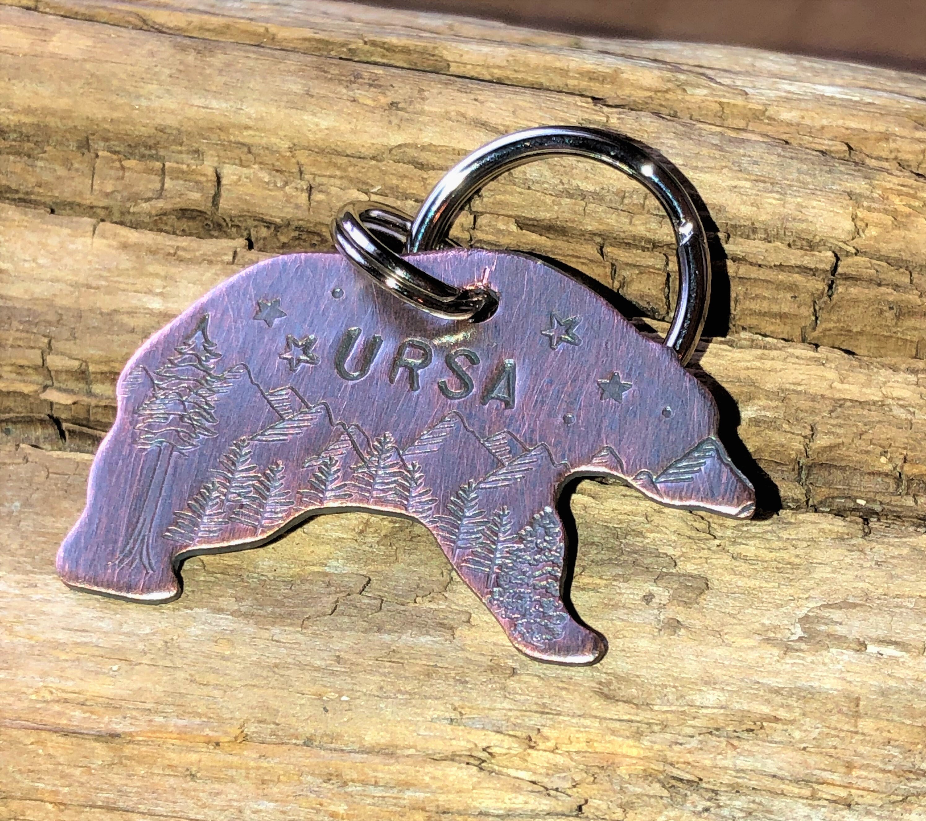 Dog Tag for Dogs, Dog Tags, Ursa, Bear Dog Tag, Dog Tag With Mountains ...