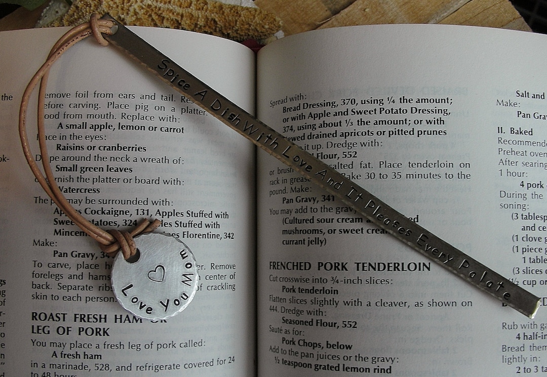 Personalized Handstamped Custom Bookmark With Quote or Special Message ...