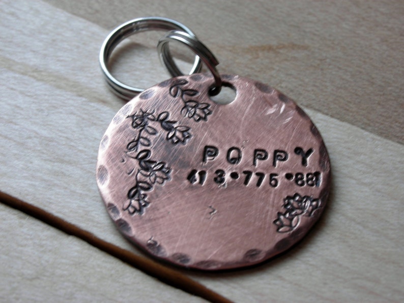 Custom Dog Tag- Pet ID Tag- Cat ID Tag - the Poppy - Etsy