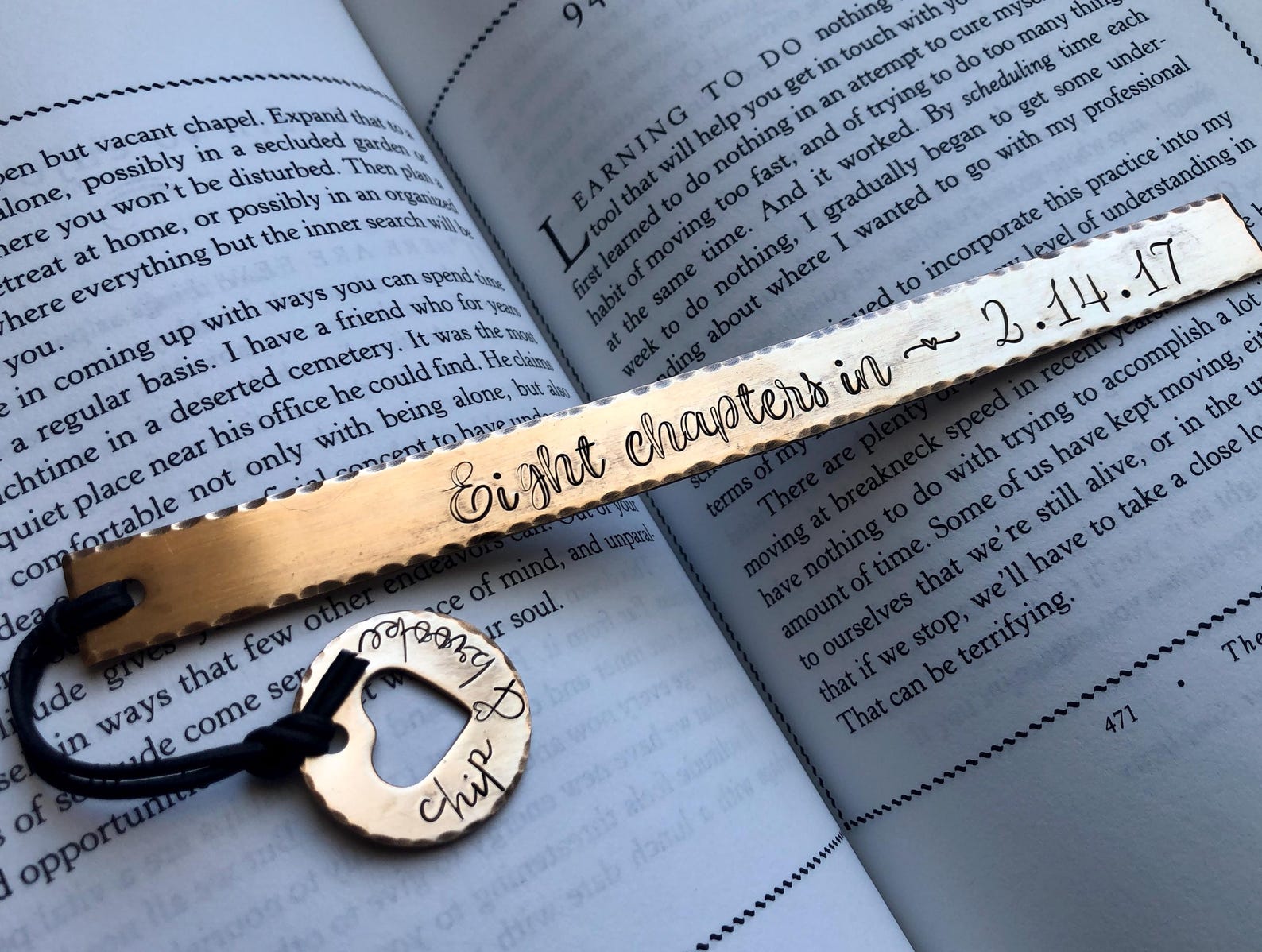 Bronze Anniversary Bookmark, Copper for 7th Anniversary, 8th ...