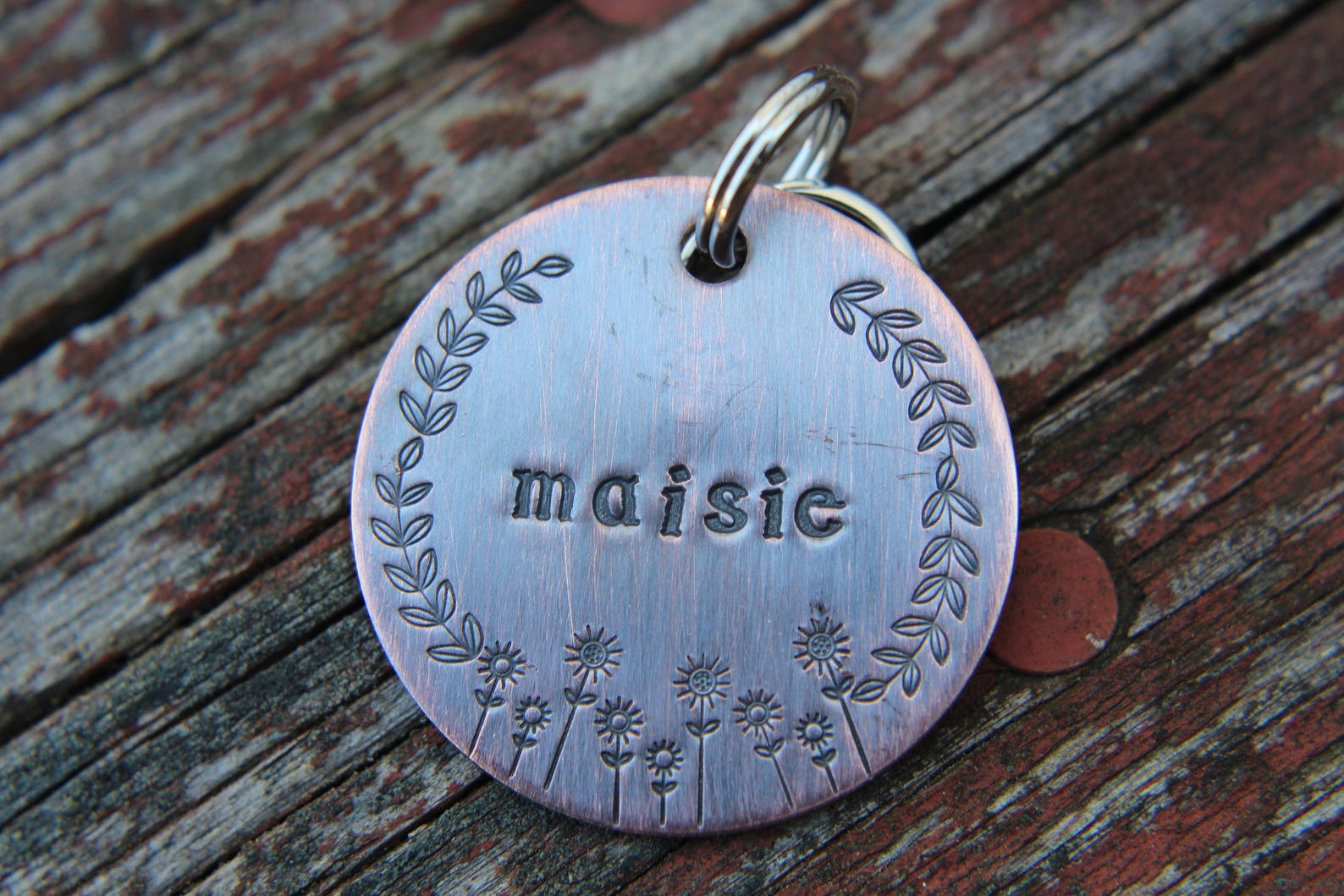 Custom ID Dog Tag, the Maisie, Hand Stamped Dog Tag, Tag for Dog, Puppy ...