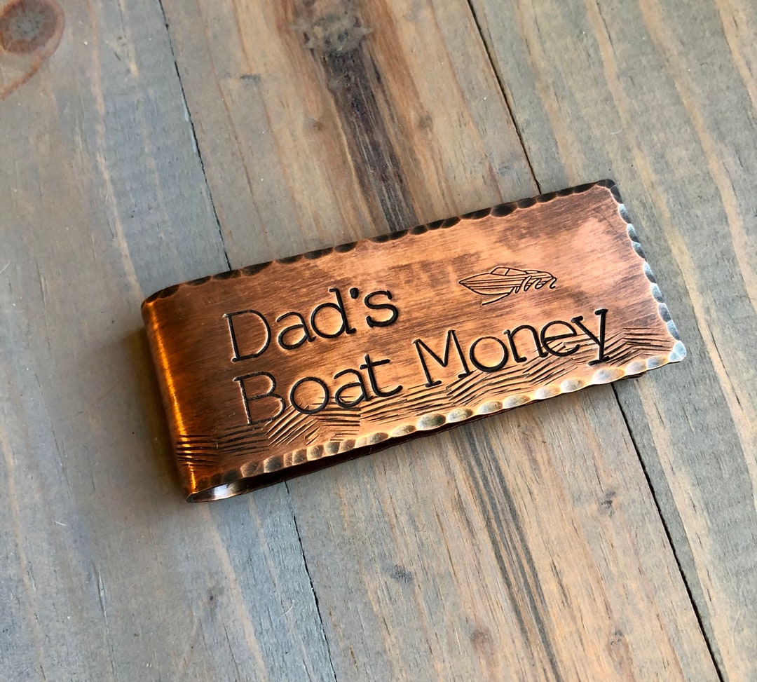 Copper Money Clip for Father's Day - Gift for Boater - Personalized ...