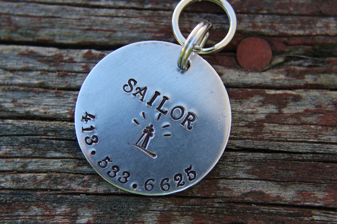 Custom Dog ID Tag-lighthouse Custom Pet Tag- Tag for Medium Large Dog ...