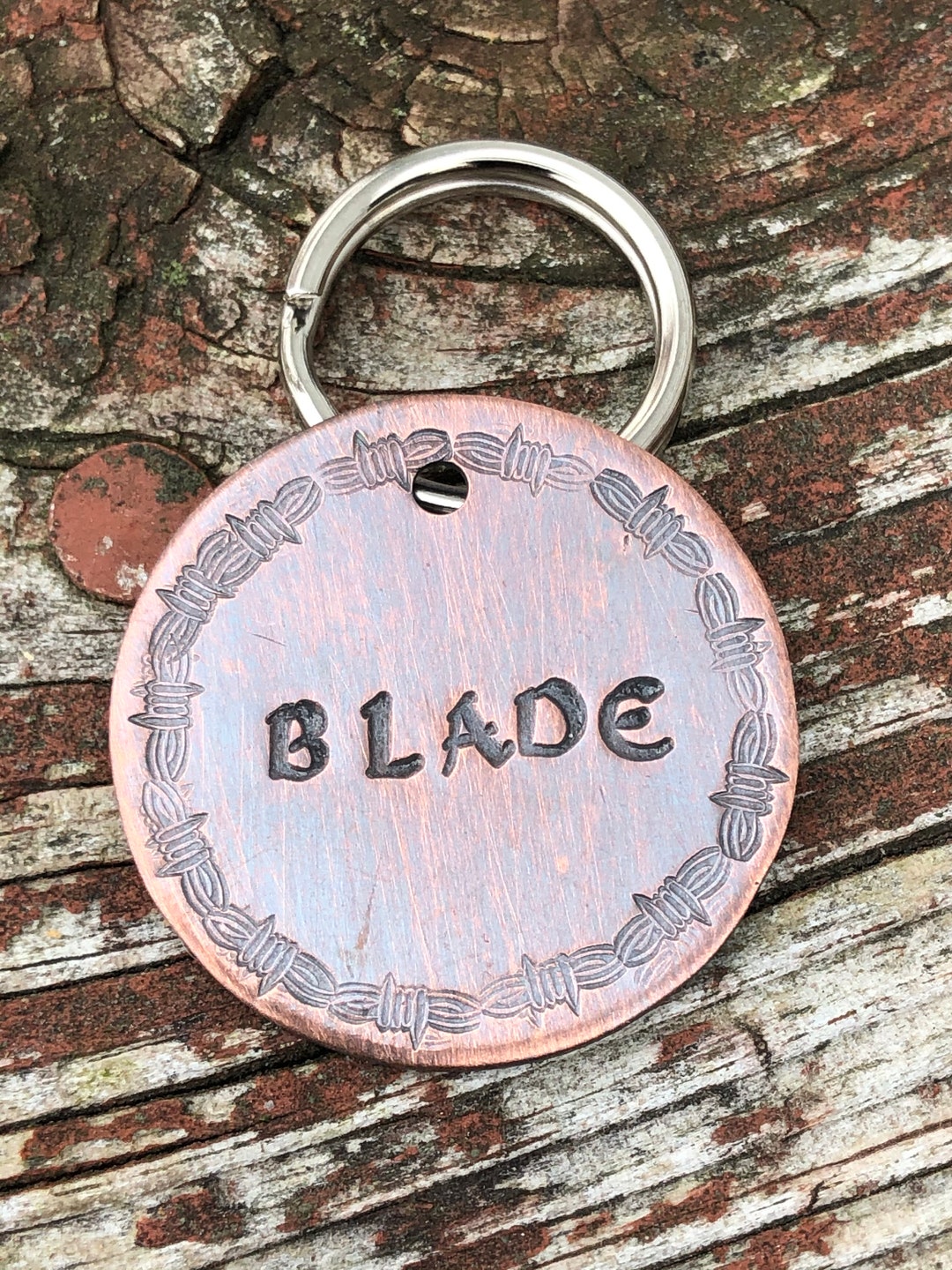 Dog Tag, Dog Tag for Dogs, Barbed Wire Dog Tag, Pet ID Tag, Custom ...