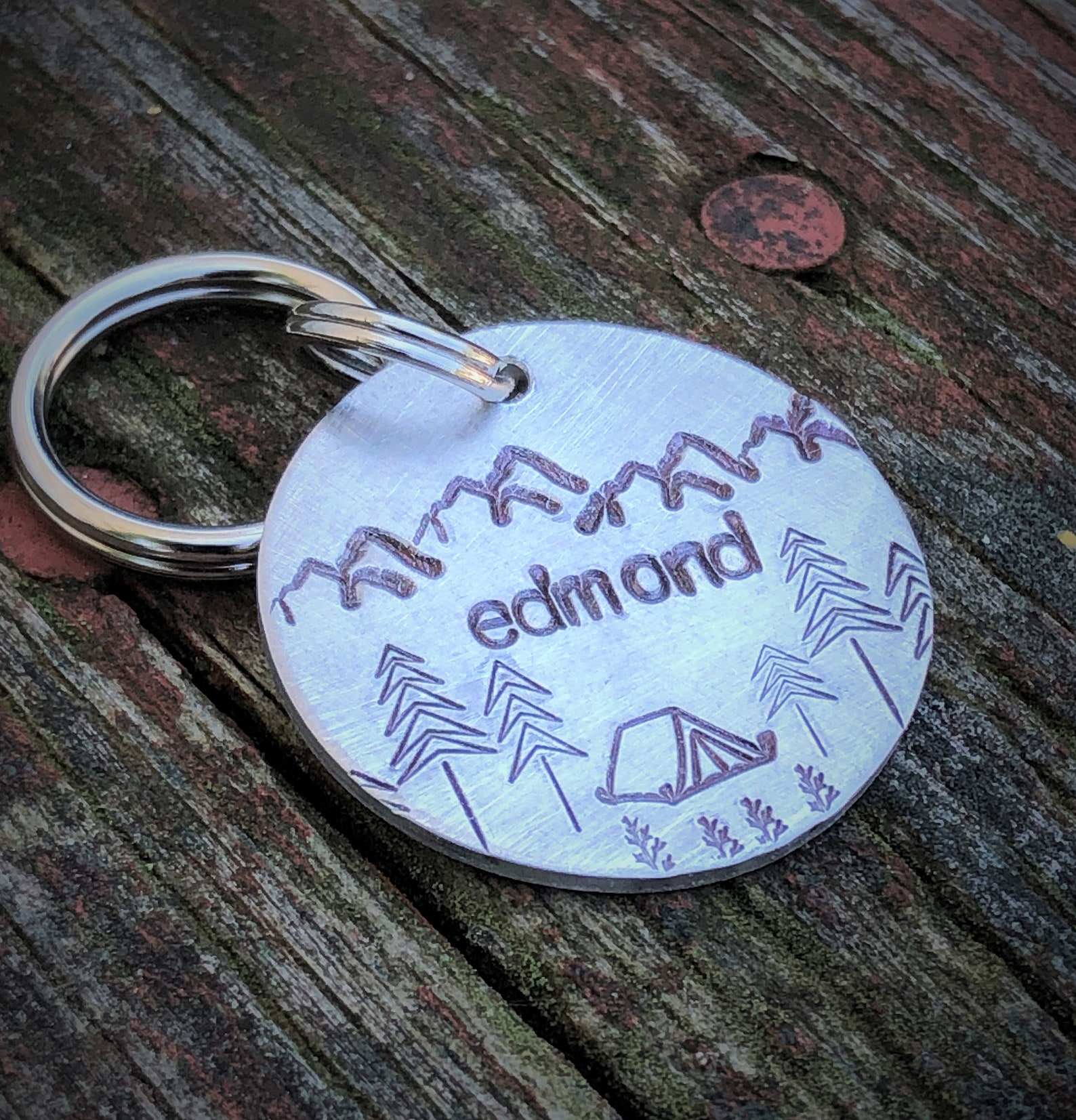 Camping Pet Tag Wilderness Tag Dog ID Tag Dog Tag With - Etsy