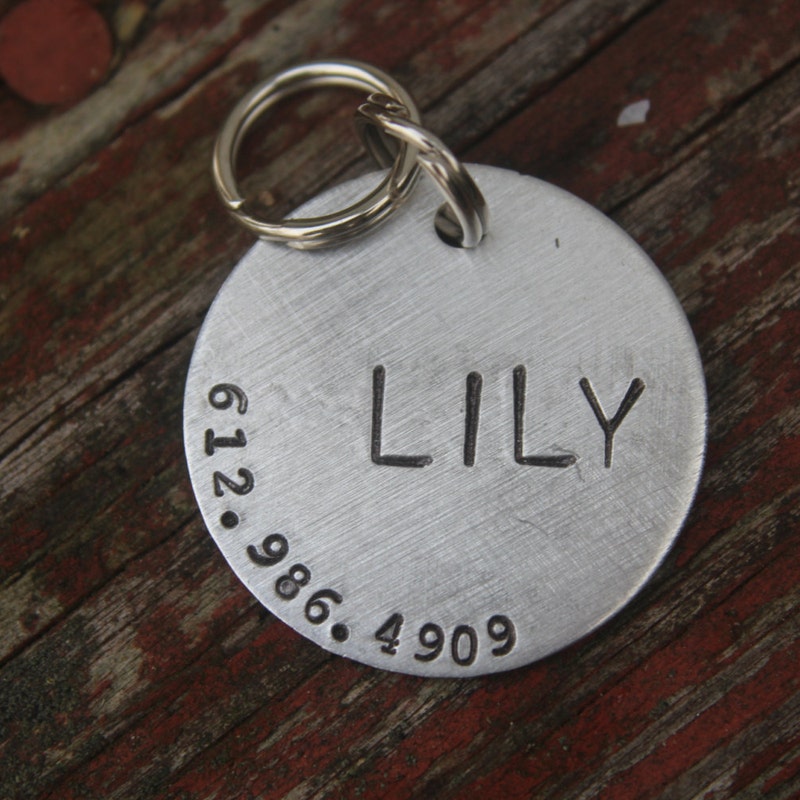 Stamped Pet Tag - Etsy