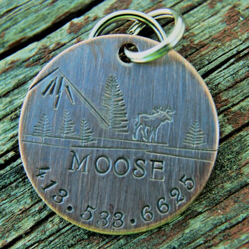 Custom Handstamped Dog/pet ID Tag-the Ruby - Etsy