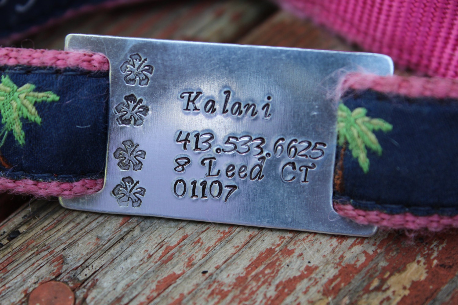Custom Pet ID Quiet Tag Slide on Dog ID Tag Personalized Dog - Etsy
