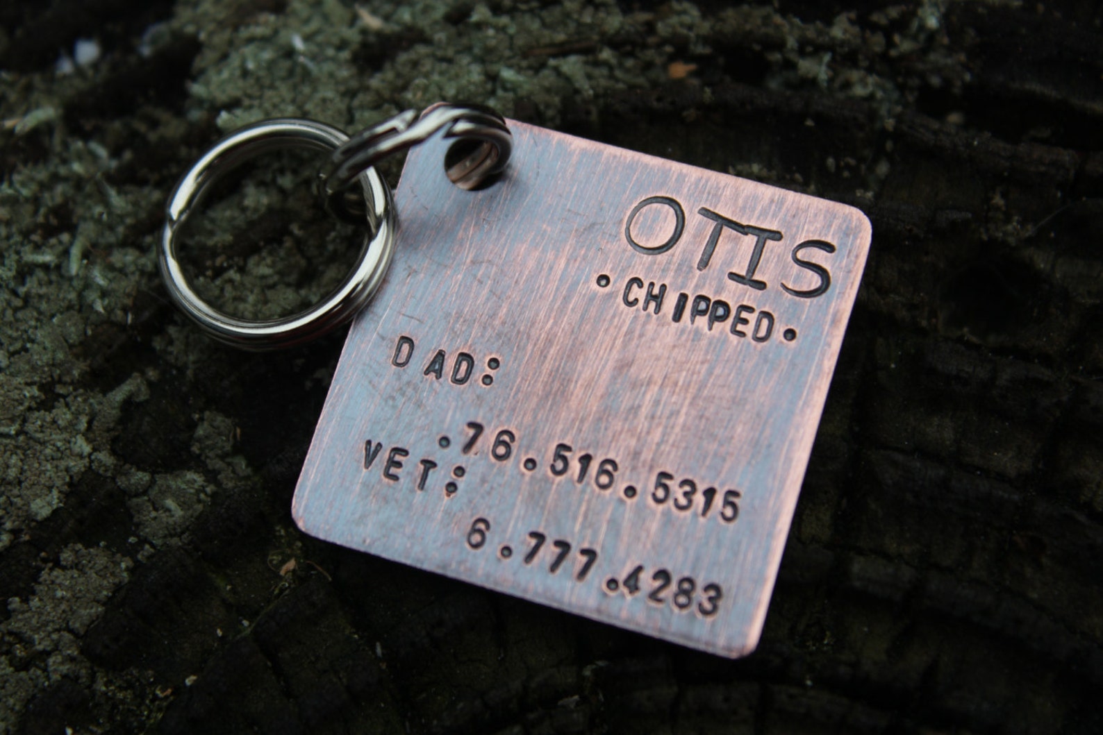 Custom Dog ID Tag, the Otis, Hand Stamped Dog Tag, Personalized Dog Tag ...