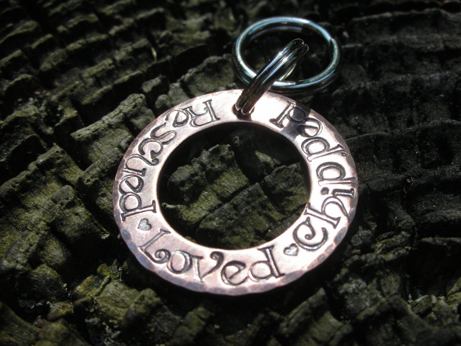 Custom Pet Id-custom Dog Tag-ring of Love-handstamped Washer | Etsy