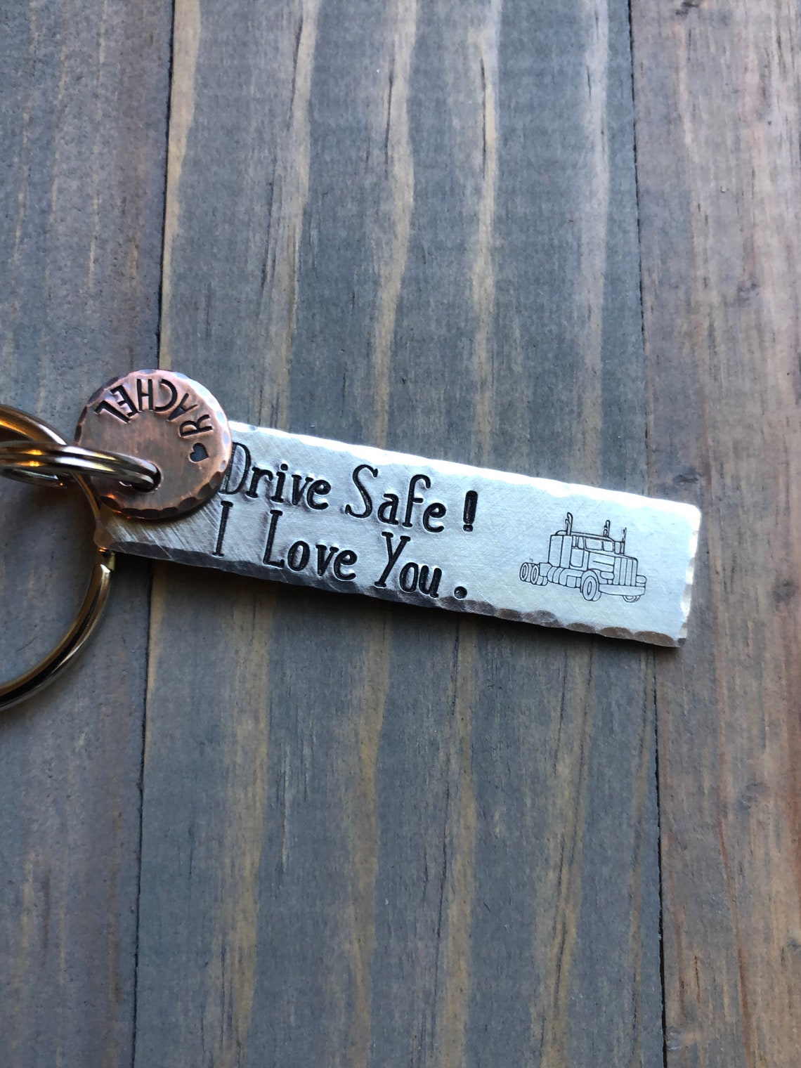 Gift for Truck Driver Drive Safe Personalized Hand Stamped - Etsy