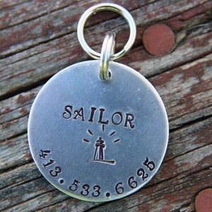 Custom Dog ID Tag-lighthouse Custom Pet Tag- Tag for Medium Large Dog ...
