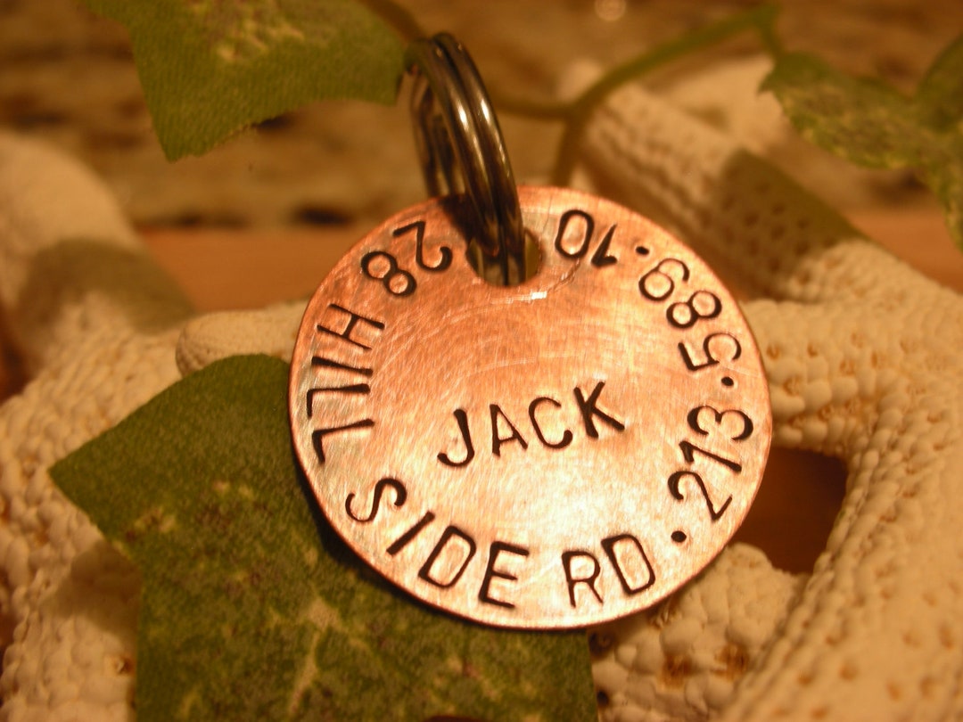Copper Pet ID Tag - Just Jack - Etsy